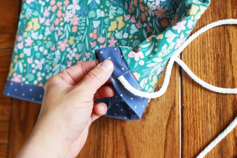 How To Sew A Drawstring Backpack - Easy Tutorial With Pictures